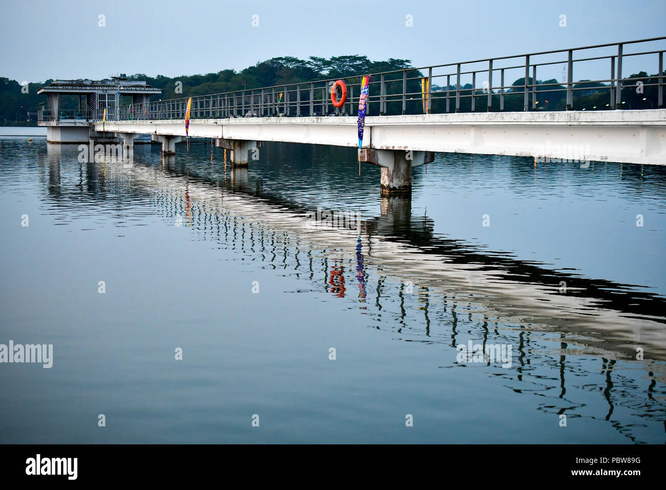 Bridge reflection lake calm water hi-res stock photography and images ...