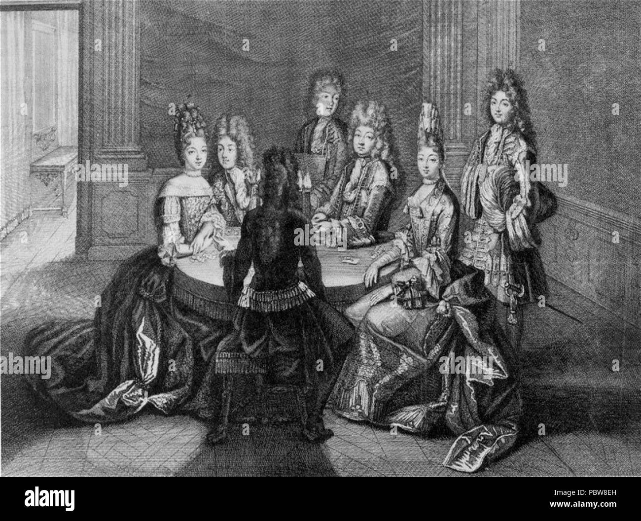 Family playing cards history Black and White Stock Photos & Images - Alamy