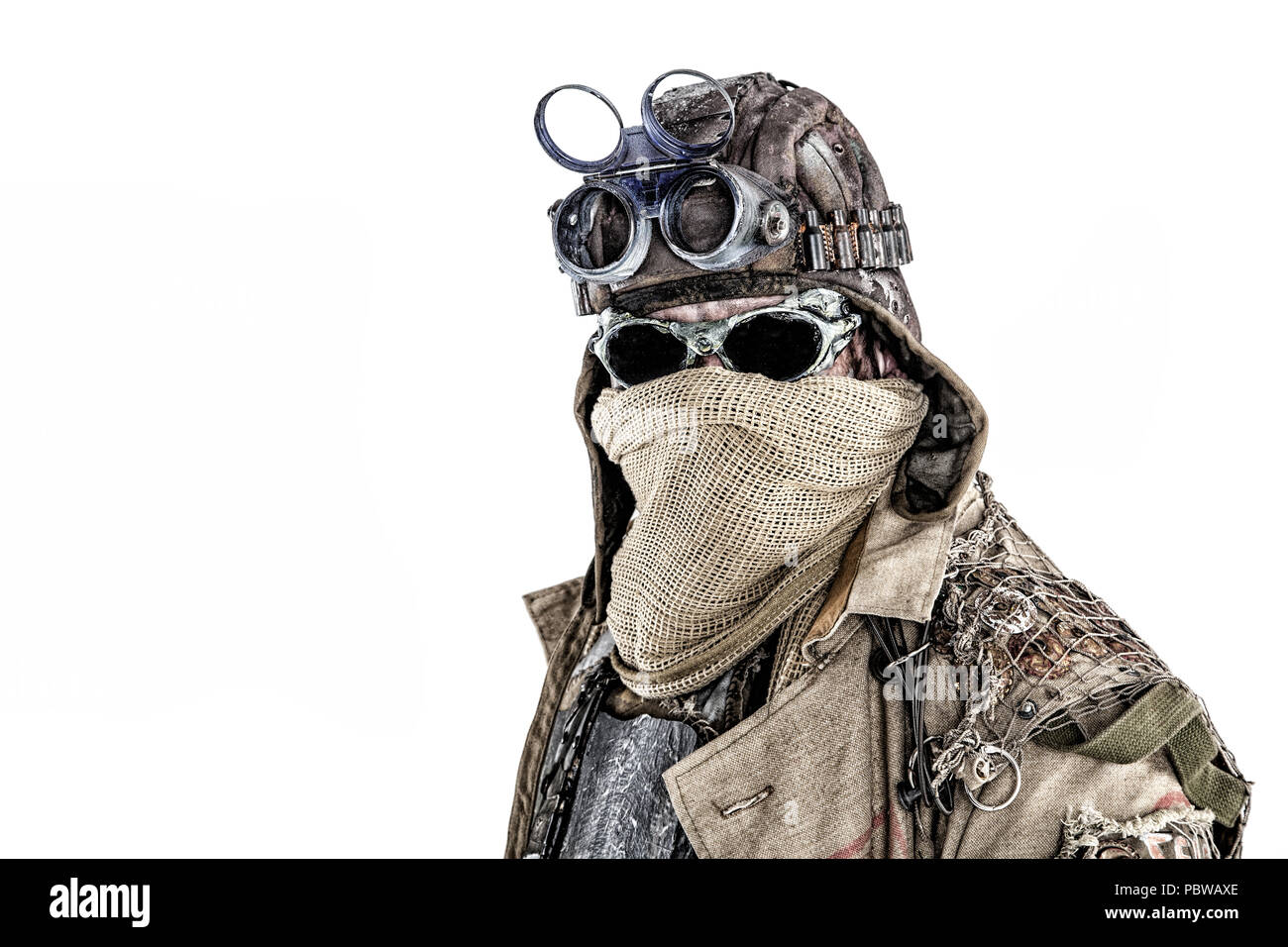 Ecological apocalypse survivor with hidden face Stock Photo - Alamy