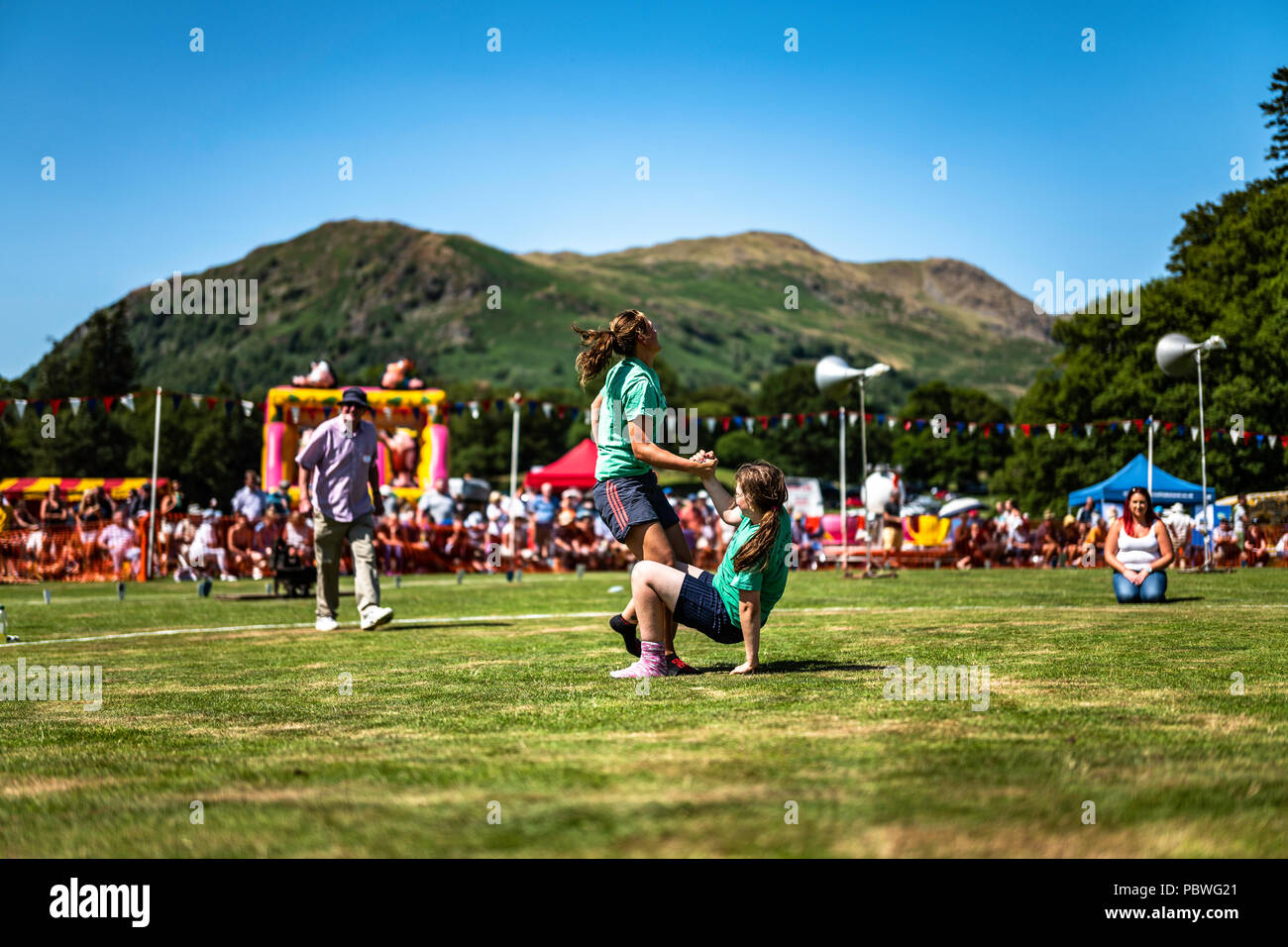 Cumberland Wrestling Ambleside Sports Lake High Resolution Stock ...