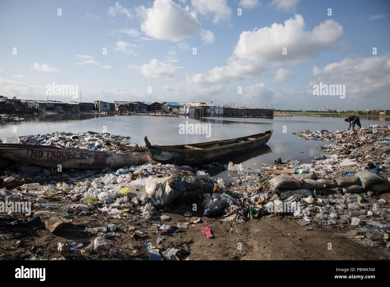 Monrovia, Liberia. 30th May, 2018. Locals have tried to reclaim some ...