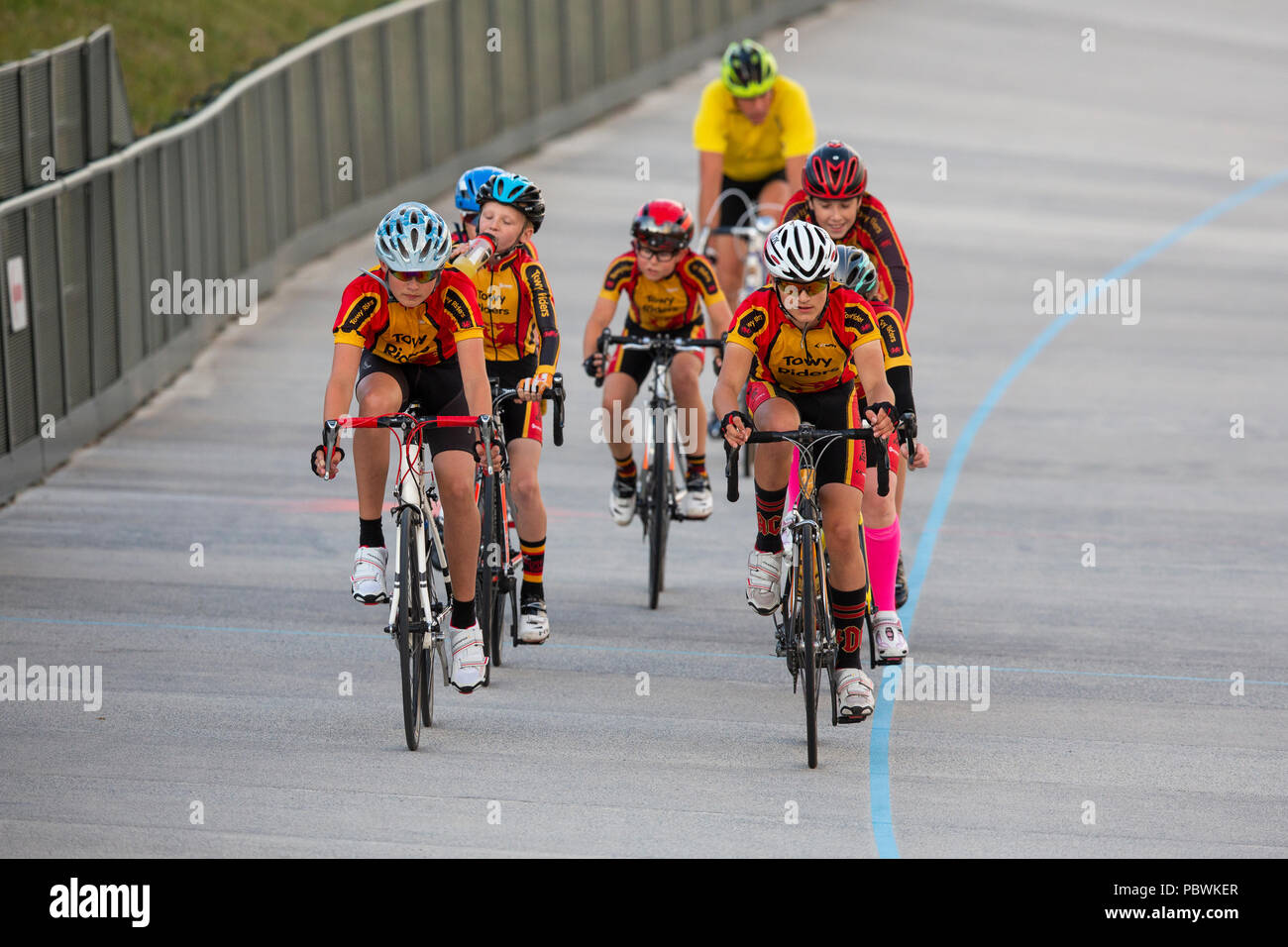 Velodrome, Carmarthen Park, Carmarthen, Wales, UK. Monday 30 July 2018 ...