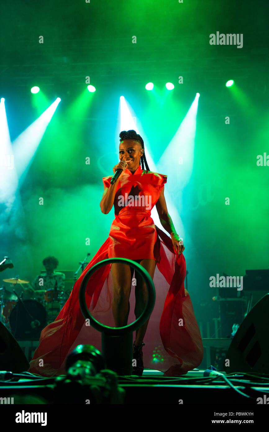 Treviso, Italy. 30th July 2018. Morcheeba performs this night in ...