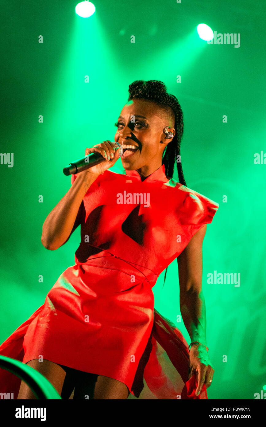 Treviso, Italy. 30th July 2018. Morcheeba performs this night in ...