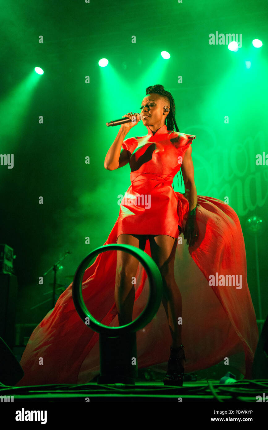 Treviso, Italy. 30th July 2018. Morcheeba performs this night in ...