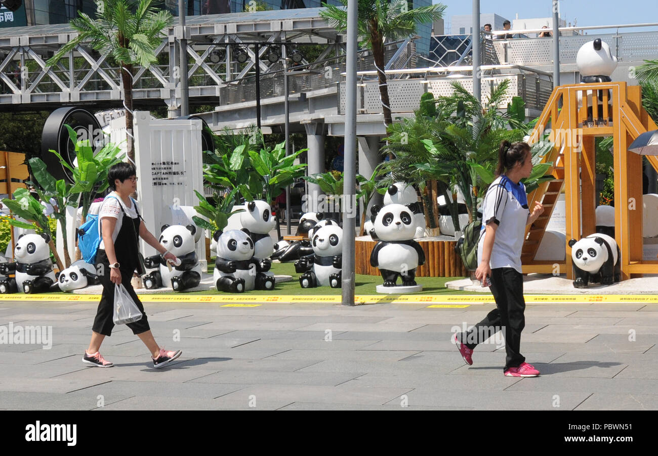 Panda sculptures shopping mall hi-res stock photography and images - Alamy