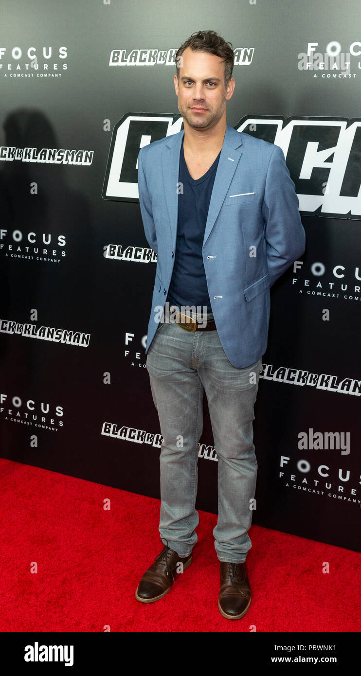 New York, USA. July 30, 2018: Ryan Preimesberger attends BlacKkKlansman ...