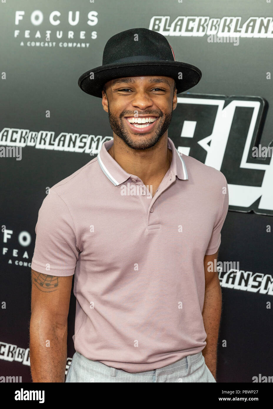 New York, USA. July 30, 2018: Dyllon Burnside attends BlacKkKlansman ...