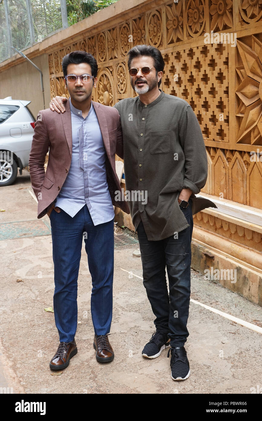 Mumbai, India. 30th July 2018: Anil Kapoor and Rajkumar Rao spotted at ...