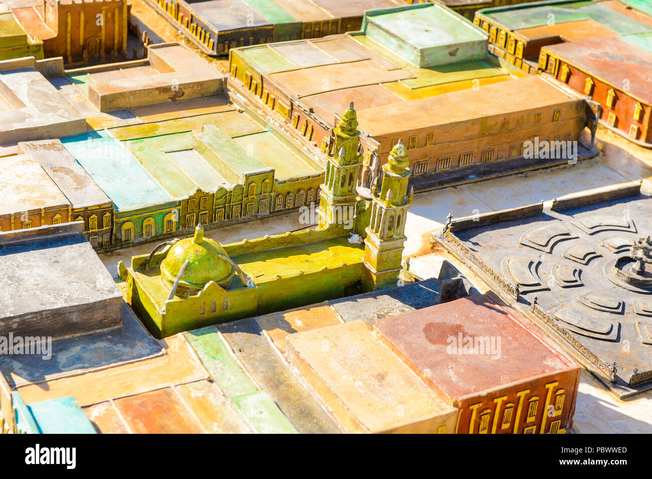 Bronze model of Palenque, Mexico Stock Photo - Alamy