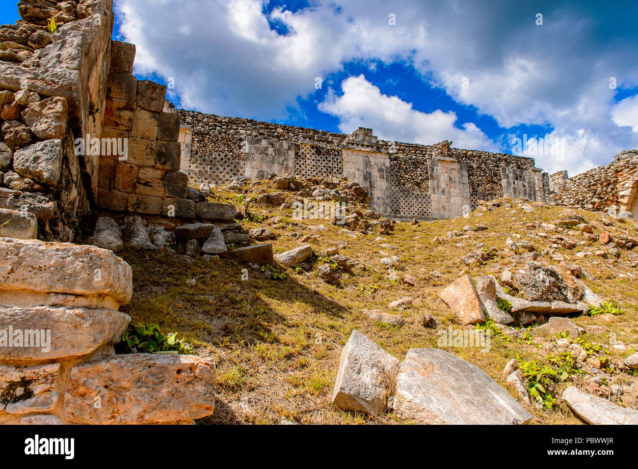 Ruins of Uxmal, an ancient Maya city of the classical period. One of ...