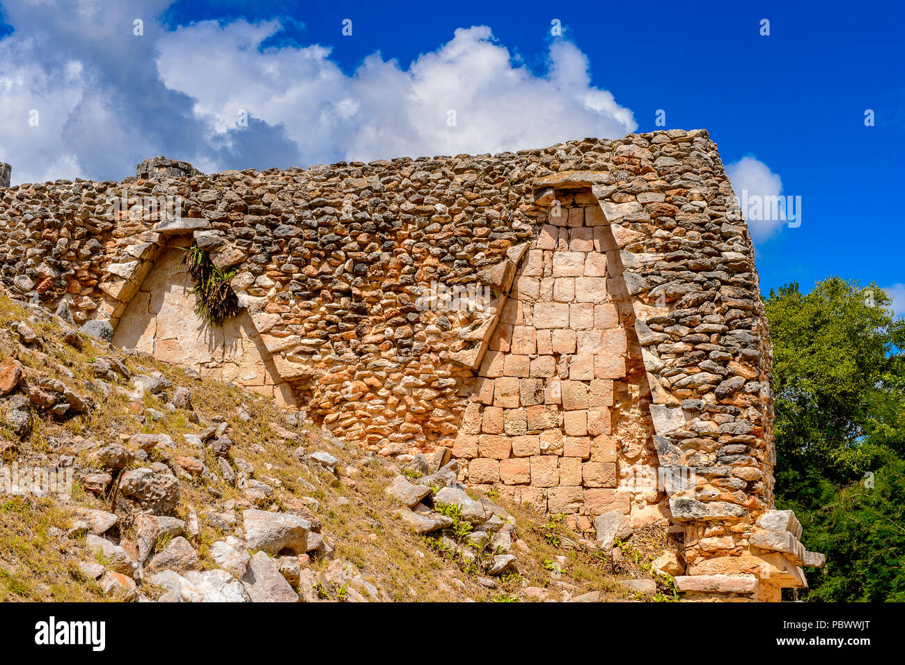 Ruins of Uxmal, an ancient Maya city of the classical period. One of ...