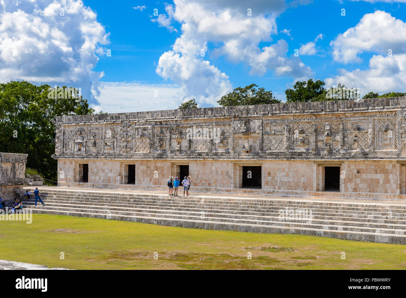 Building of The Nunnery, Uxmal, an ancient Maya city of the classical ...
