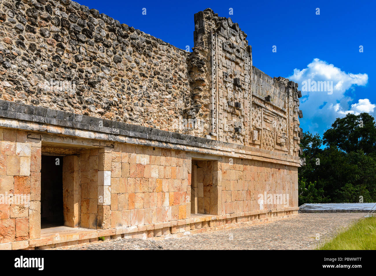 Building of The Nunnery, Uxmal, an ancient Maya city of the classical ...