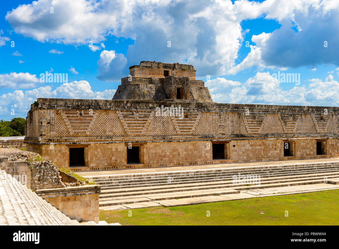 Building of The Nunnery, Uxmal, an ancient Maya city of the classical ...