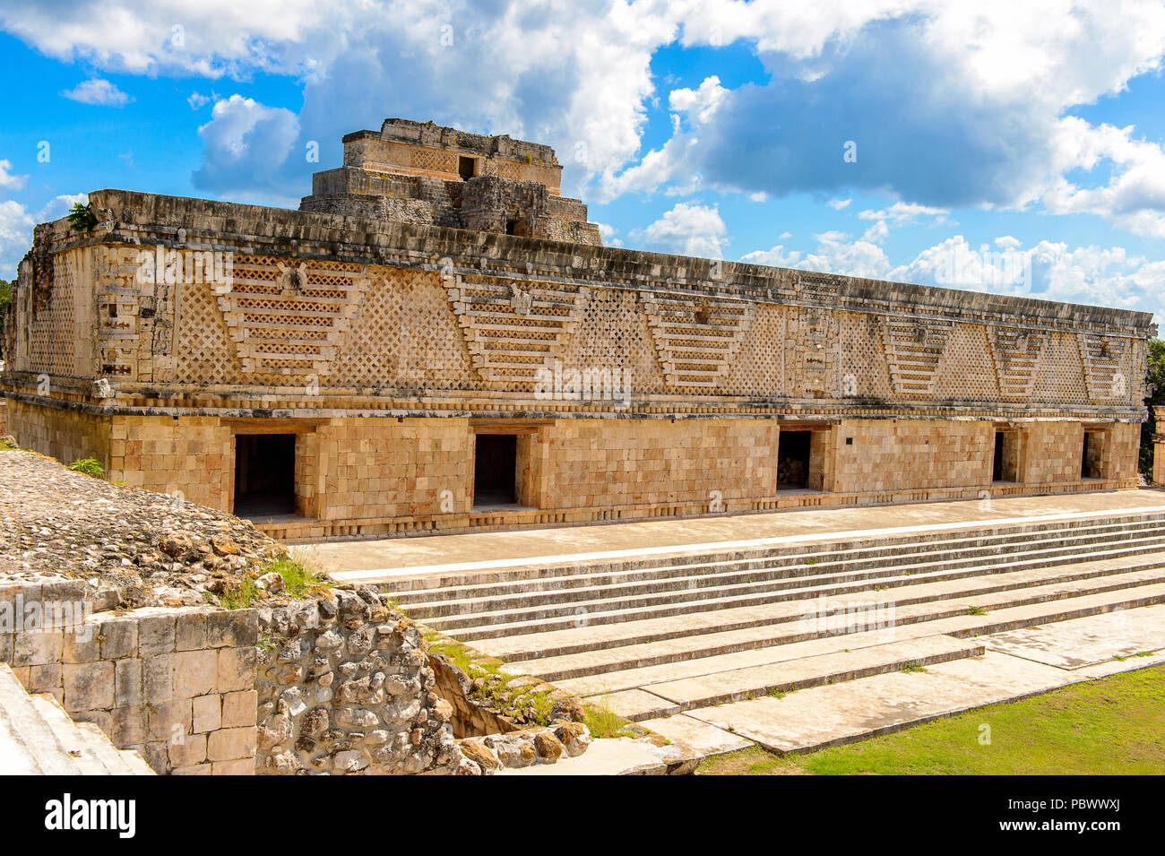 Building of The Nunnery, Uxmal, an ancient Maya city of the classical ...
