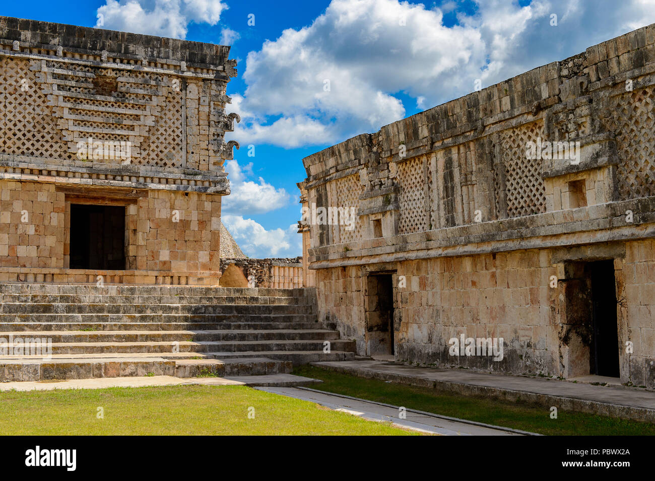 Building of The Nunnery, Uxmal, an ancient Maya city of the classical ...