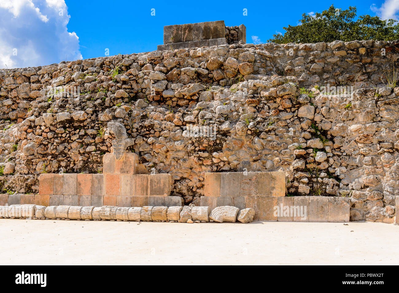 Ball court, Uxmal, an ancient Maya city of the classical period. One of ...