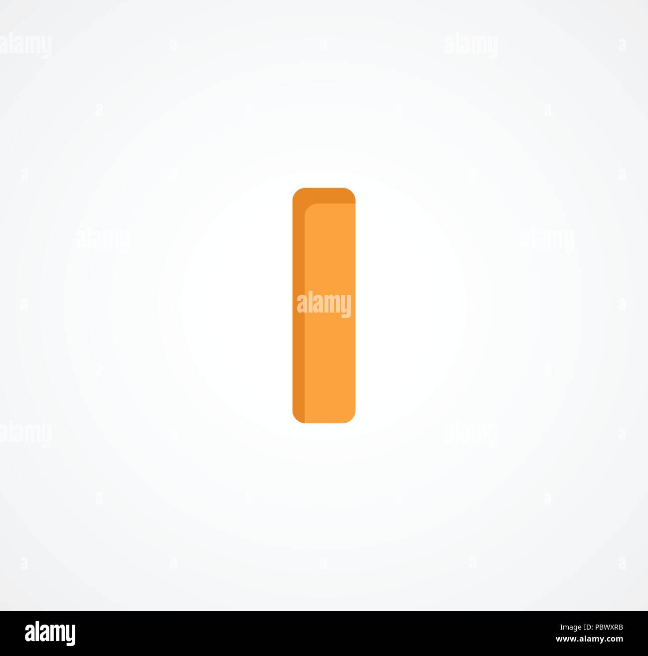 Letter I. Bold geometric font element. Modern vector alphabet symbol ...