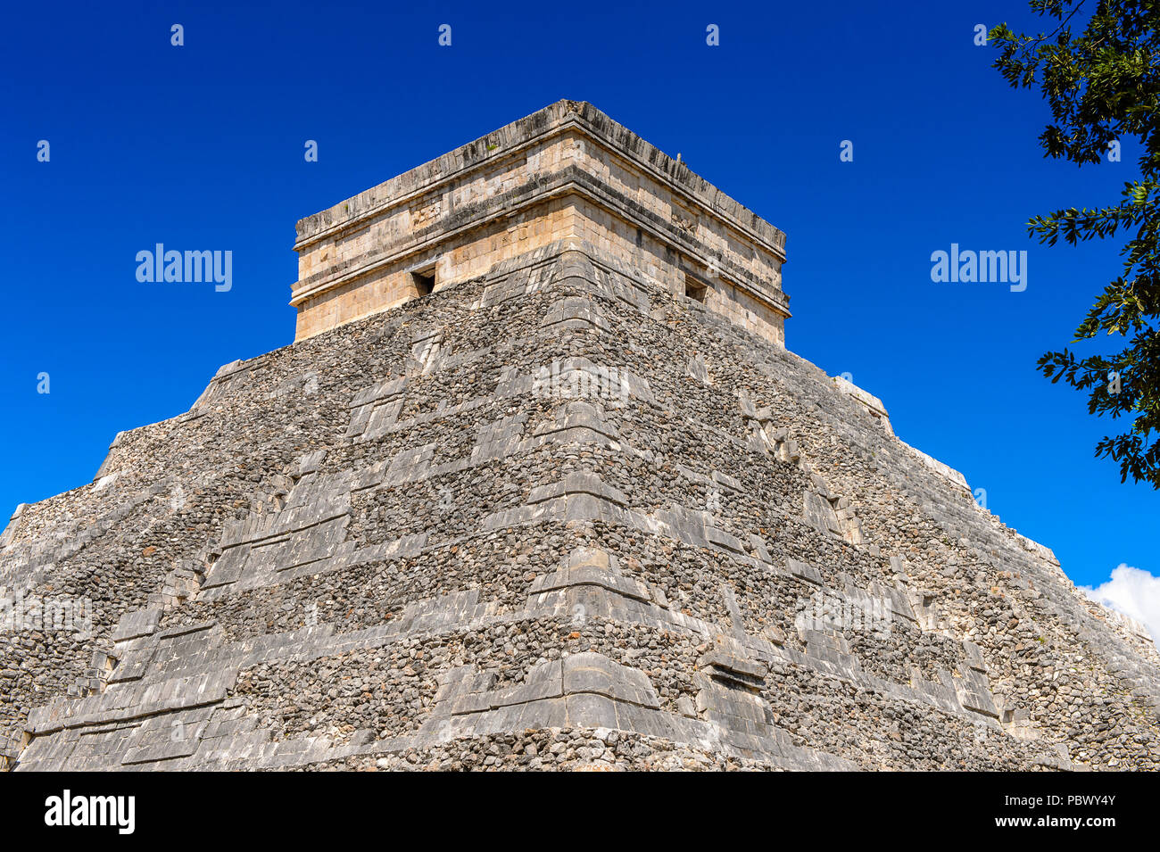El Castillo (Temple of Kukulcan), a Mesoamerican step-pyramid, Chichen ...