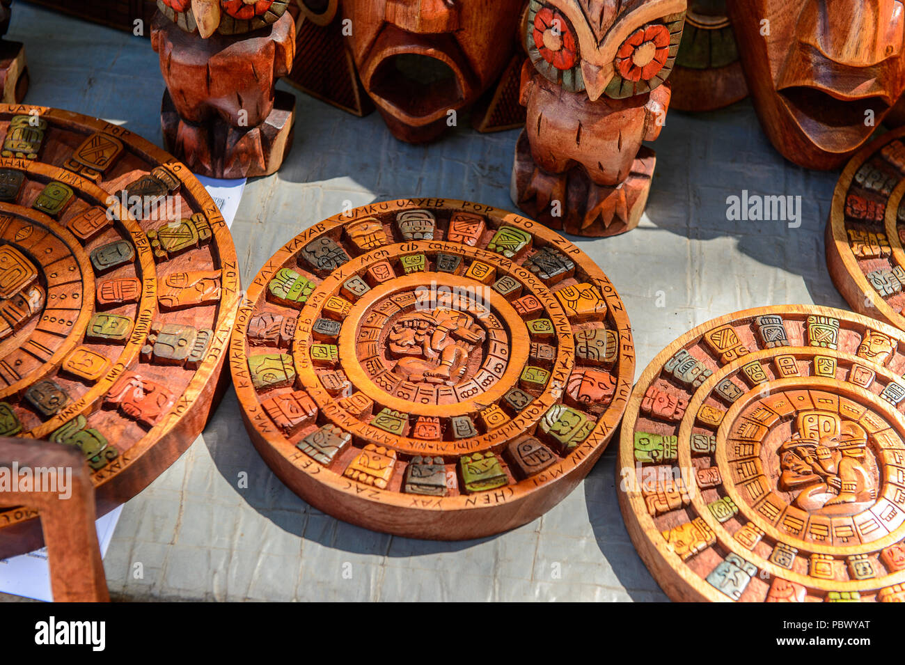 Authentic handcraft souvenirs of maya civilisation Stock Photo - Alamy