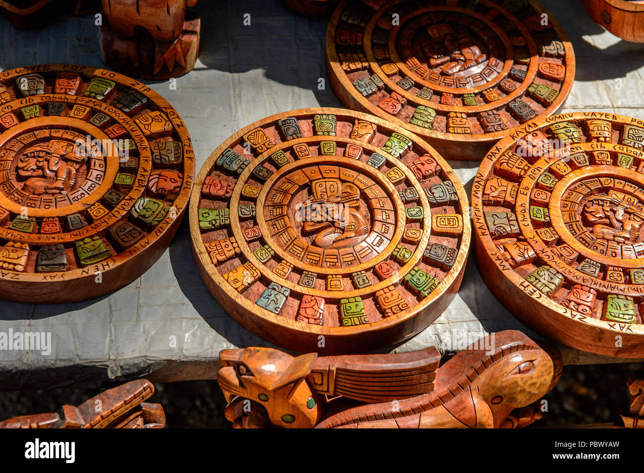 Authentic handcraft souvenirs of maya civilisation Stock Photo - Alamy