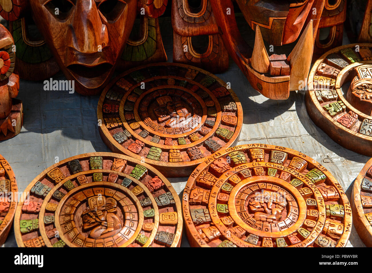 Authentic handcraft souvenirs of maya civilisation Stock Photo - Alamy