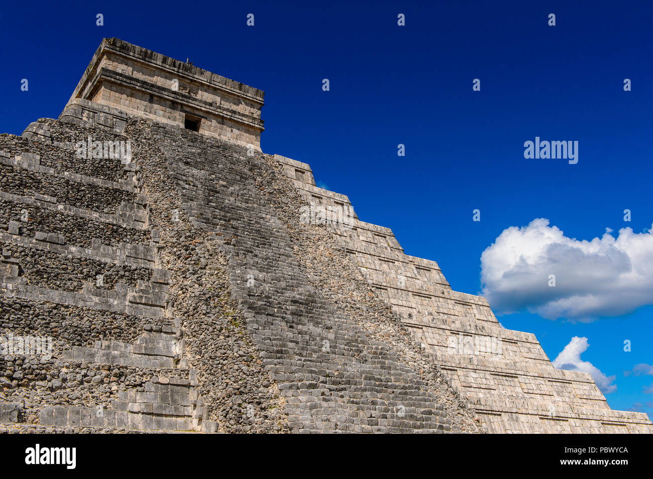 El Castillo (Temple of Kukulcan), a Mesoamerican step-pyramid, Chichen ...