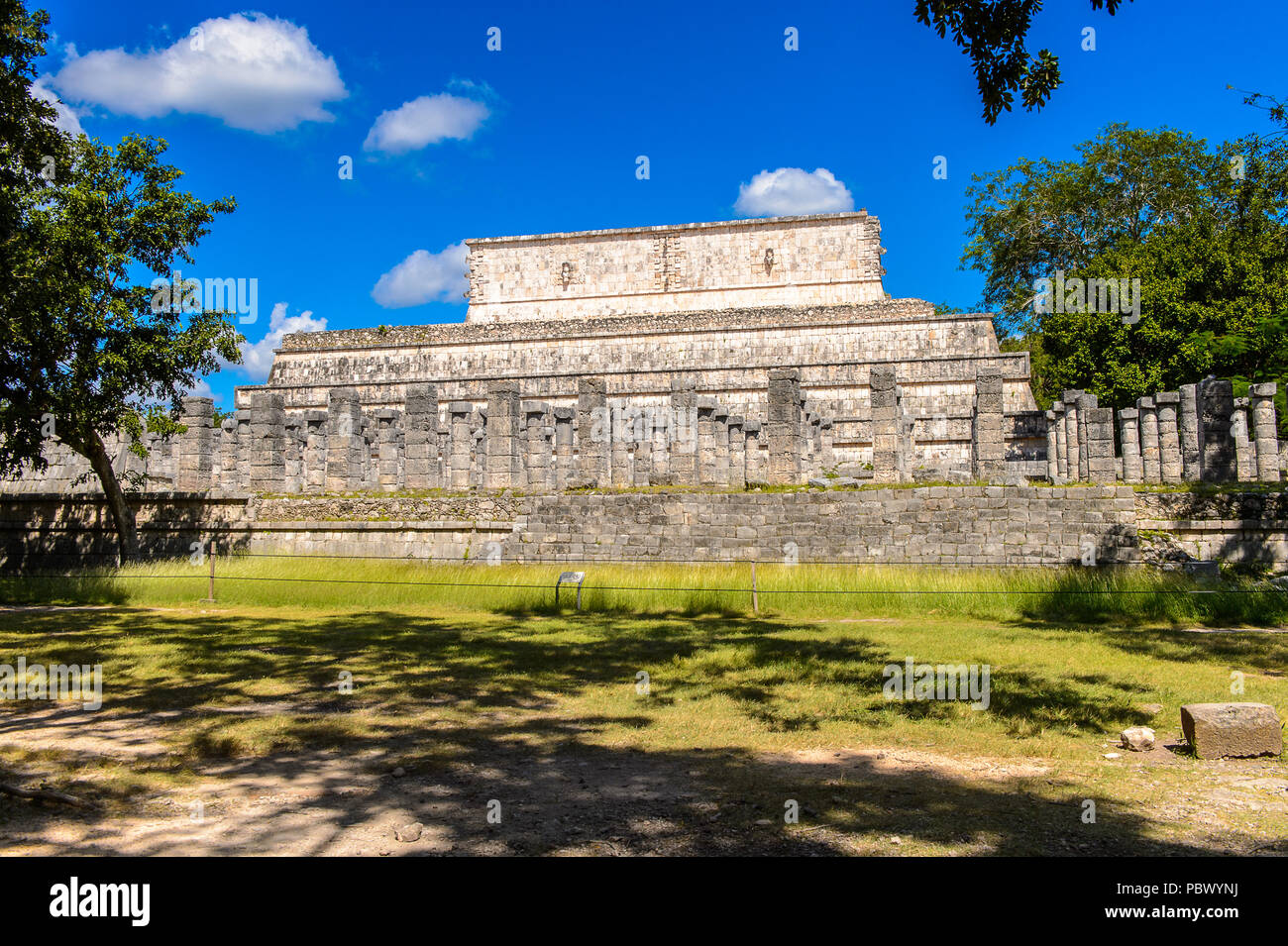 Temple of the warriors, Chichen Itza, Tinum Municipality, Yucatan State ...