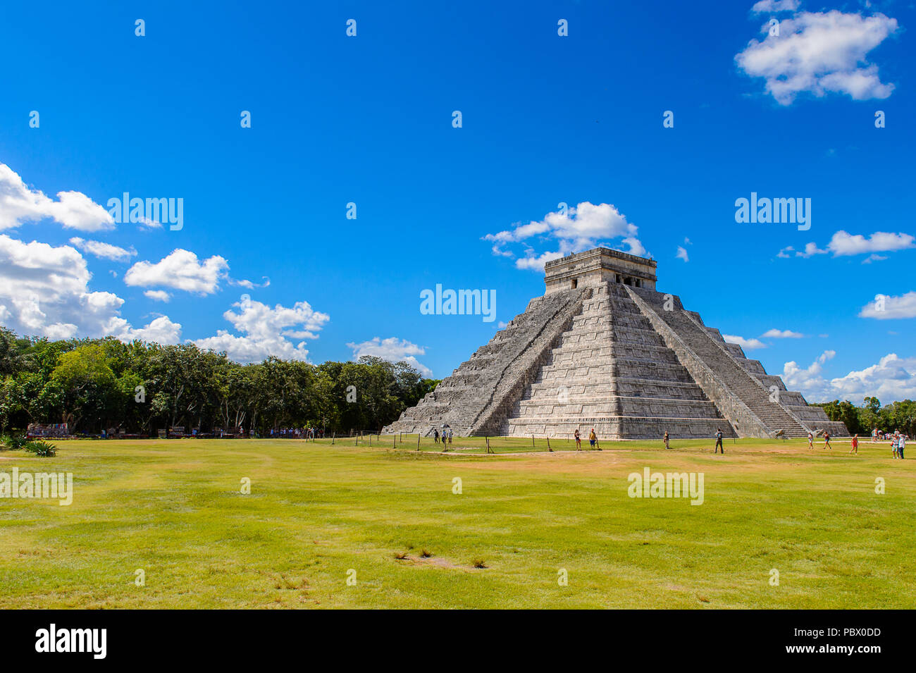 El Castillo (Temple of Kukulcan), a Mesoamerican step-pyramid, Chichen ...