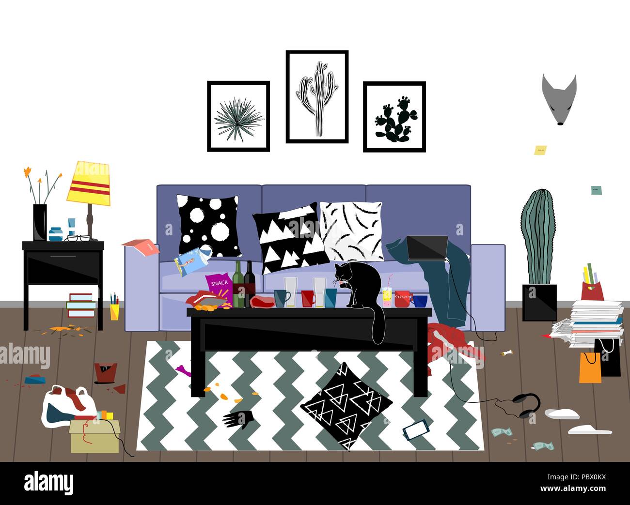 Messy house after party hi-res stock photography and images - Alamy