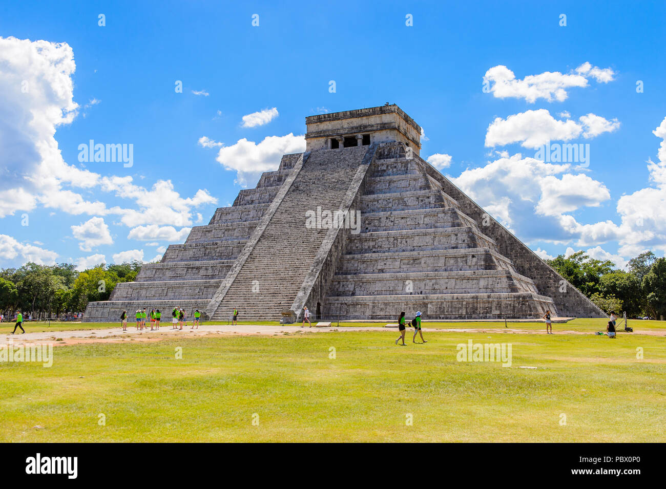 El Castillo (Temple of Kukulcan), a Mesoamerican step-pyramid, Chichen ...