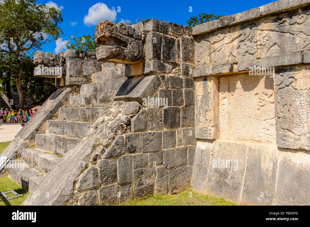 Plumed Serpent, Venus Platform, Chichen Itza, Tinum Municipality ...
