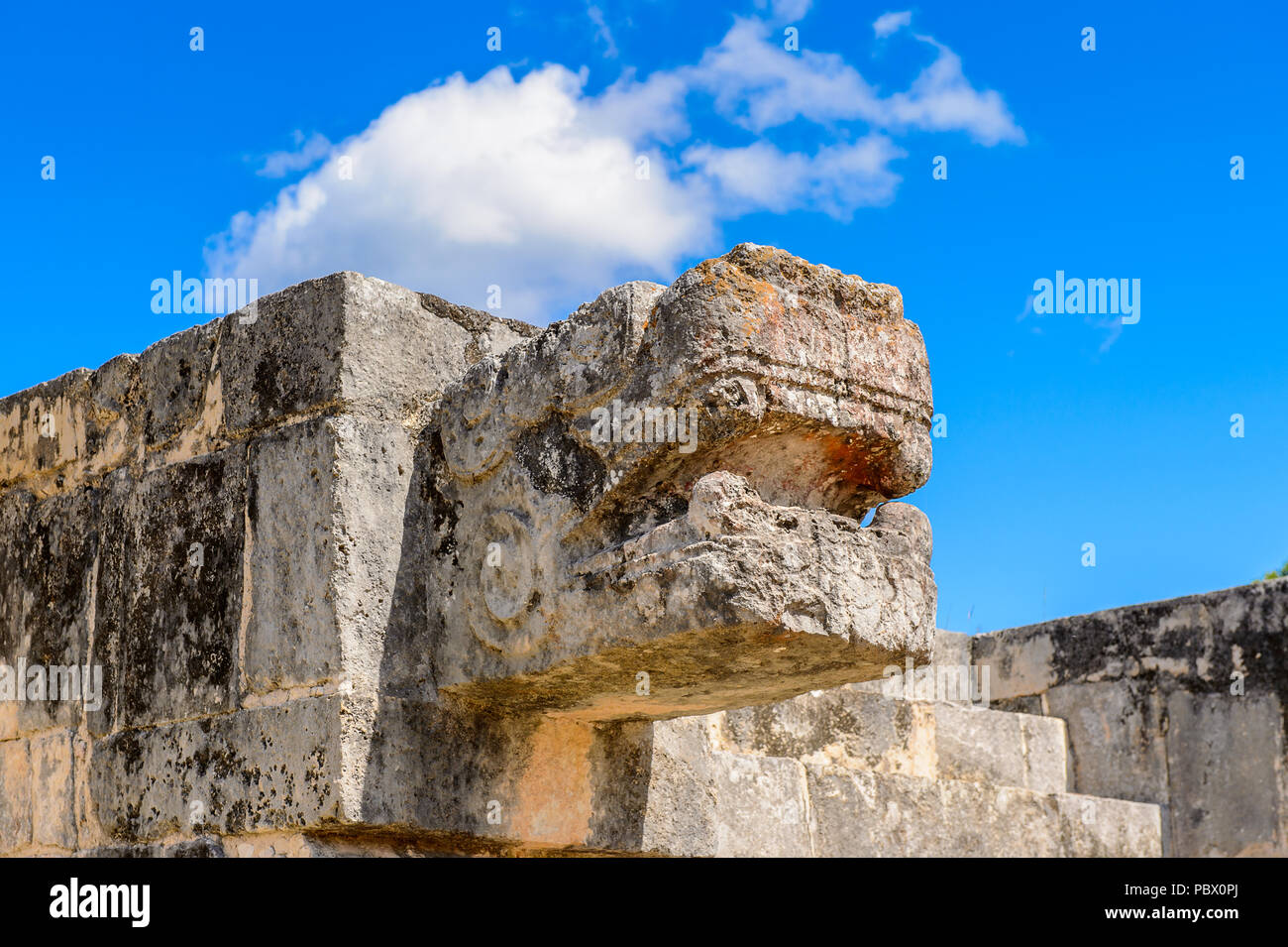 Plumed Serpent, Venus Platform, Chichen Itza, Tinum Municipality ...