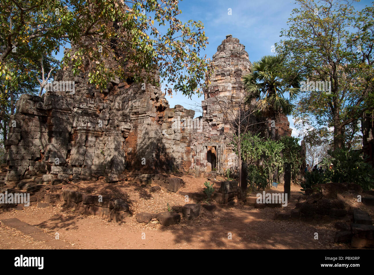 Battambang Cambodia, view of the Phnom Banan ruins a mountain top wat ...