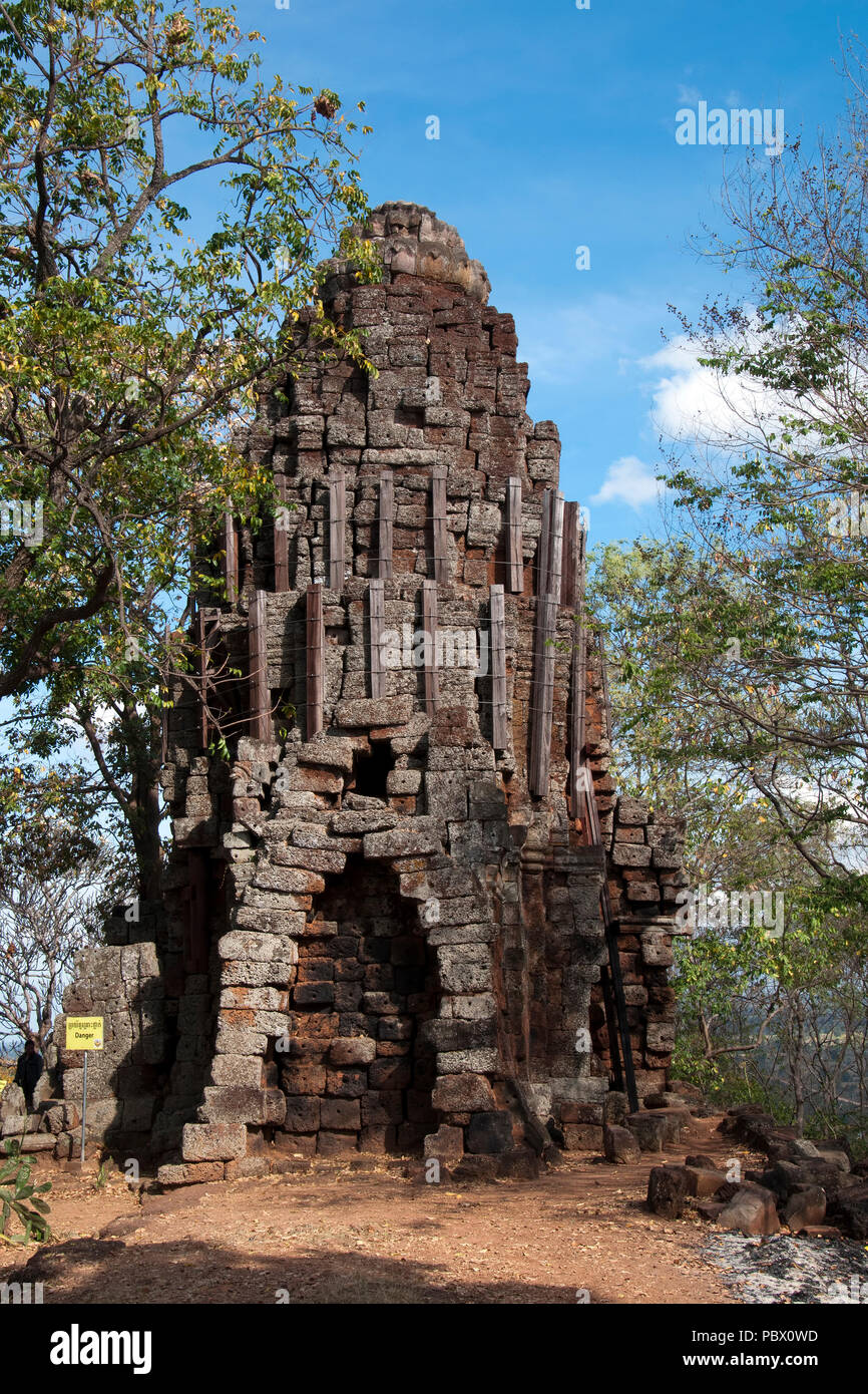 Battambang Cambodia, view of Phnom Banan a mountain top wat Stock Photo ...