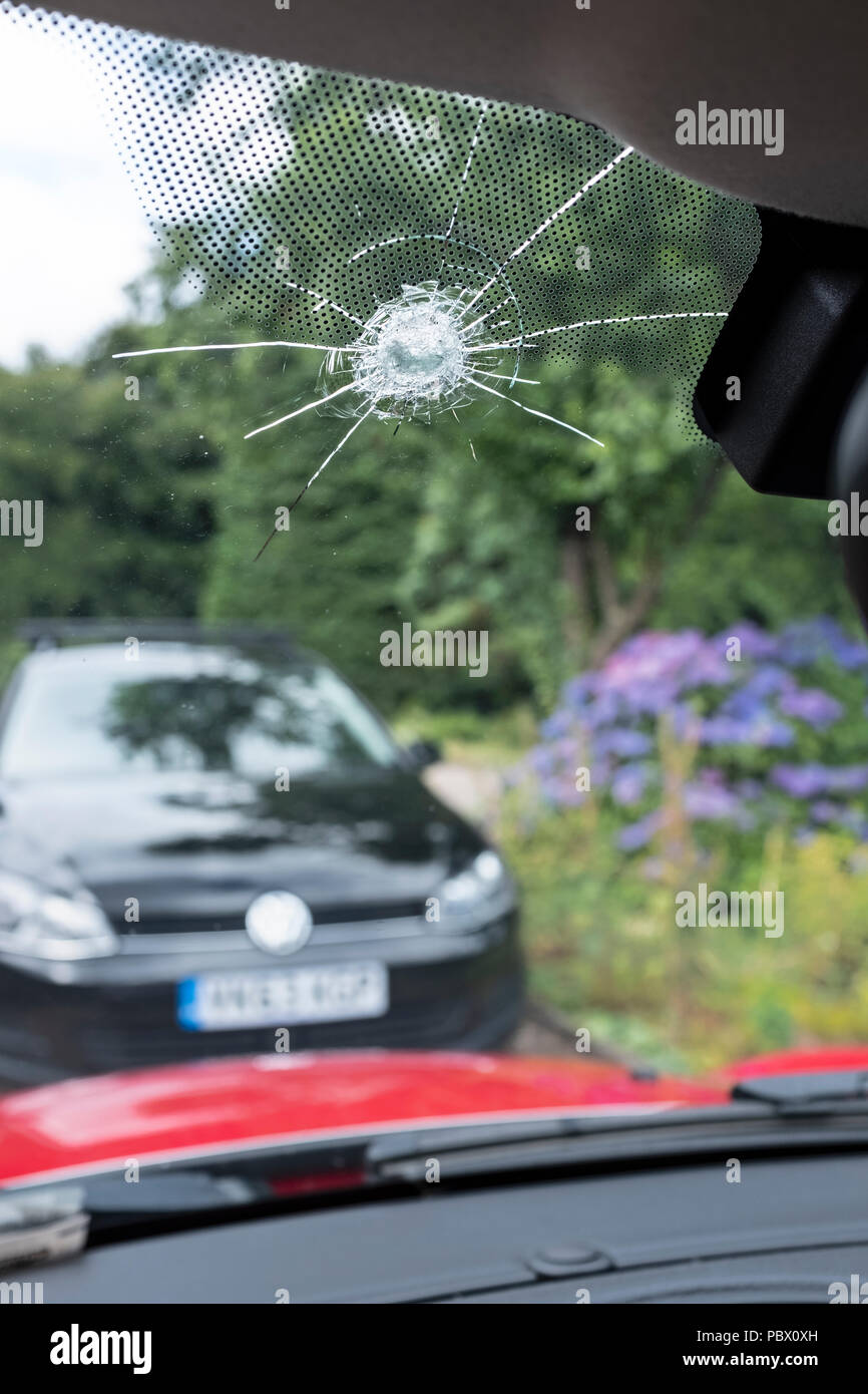 Stone chipped windscreen hi-res stock photography and images - Alamy