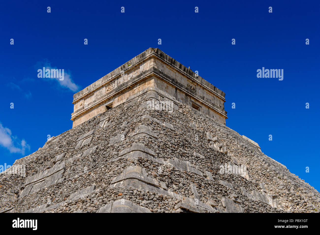 El Castillo (Temple of Kukulcan), a Mesoamerican step-pyramid, Chichen Itza. It was a large pre ...