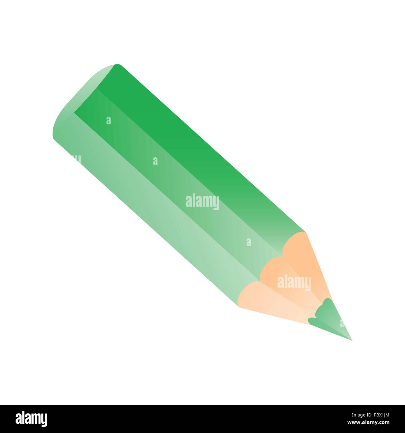 Short small pencil icon. Green colorful pencil Stock Vector Image & Art ...