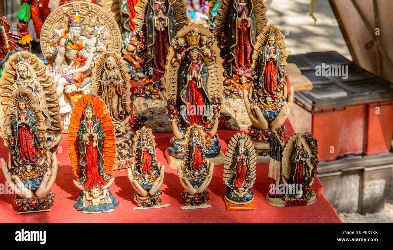 Masks, Authentic handcraft souvenirs of maya civilisation Stock Photo ...