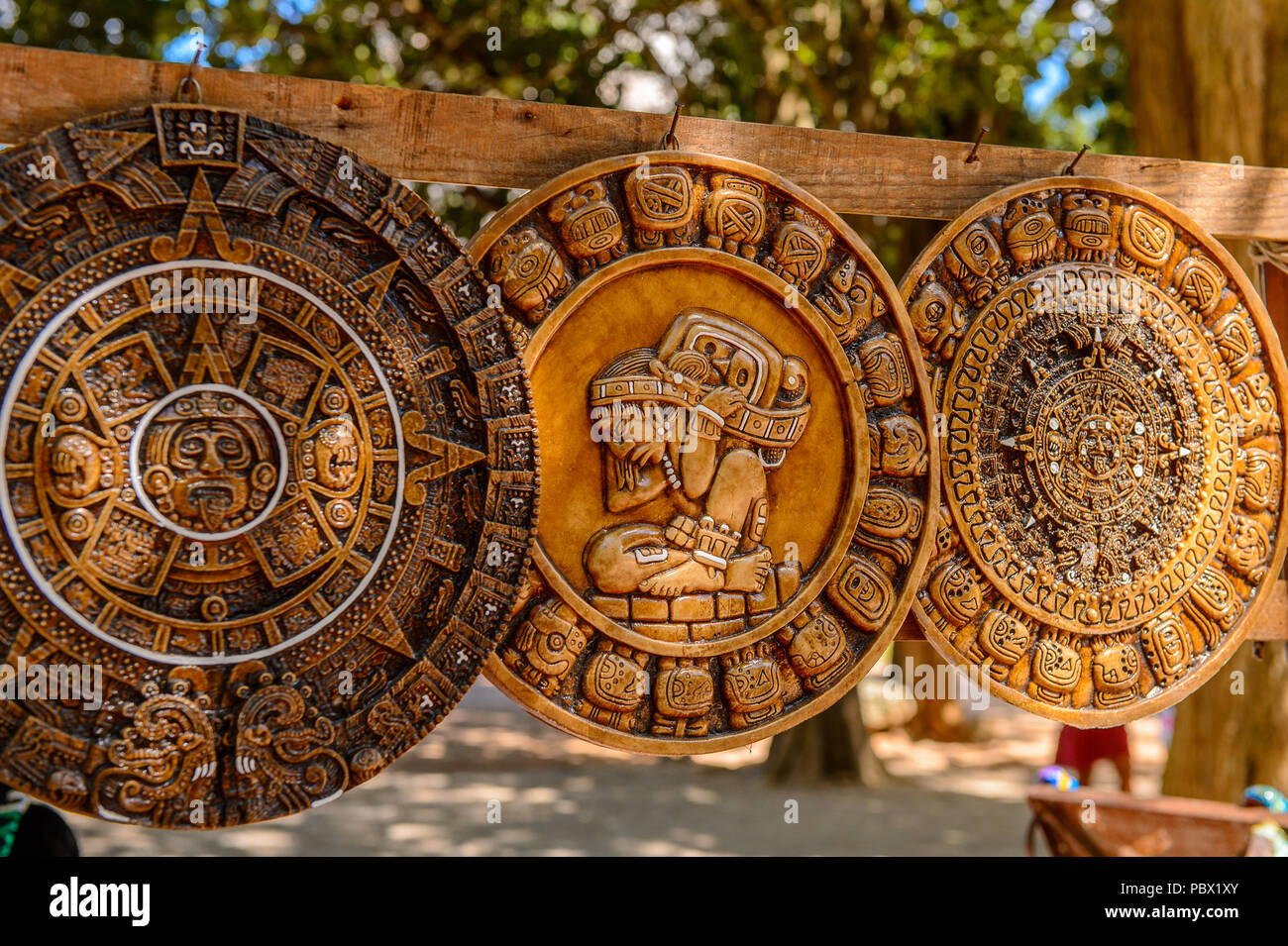 Authentic handcraft souvenirs of maya civilisation Stock Photo - Alamy