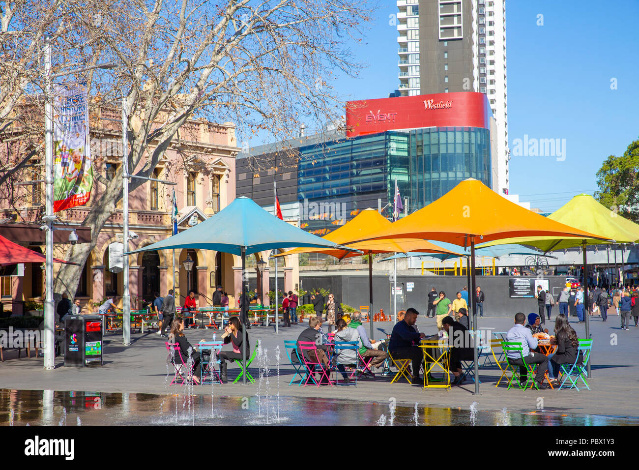 Centenary square in Parramatta city centre,Western Sydney,Australia ...