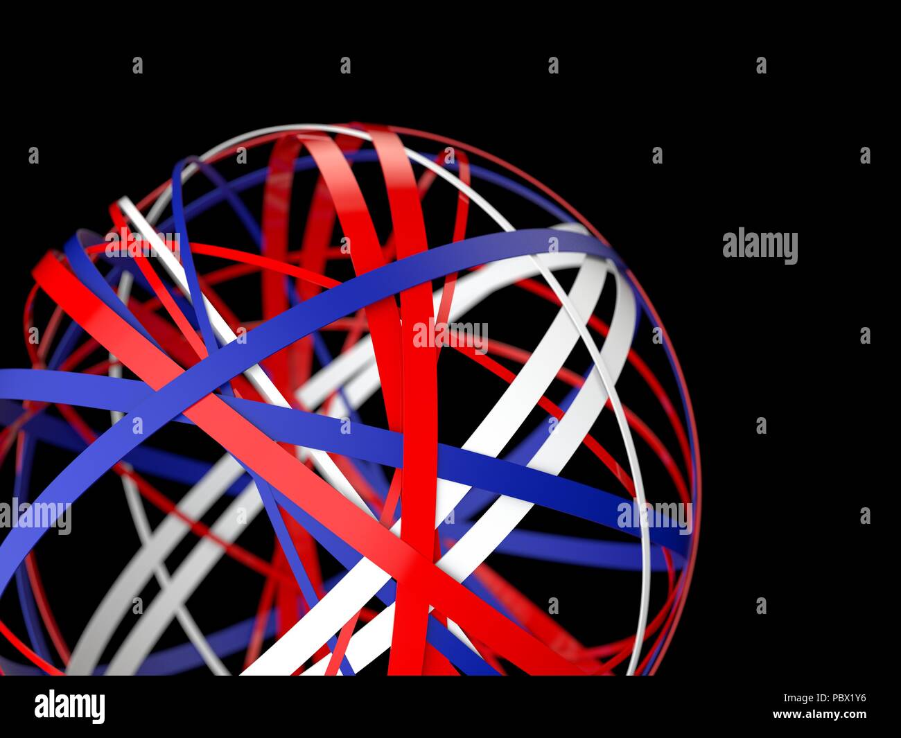 3d abstract sphere of rings Stock Photo - Alamy