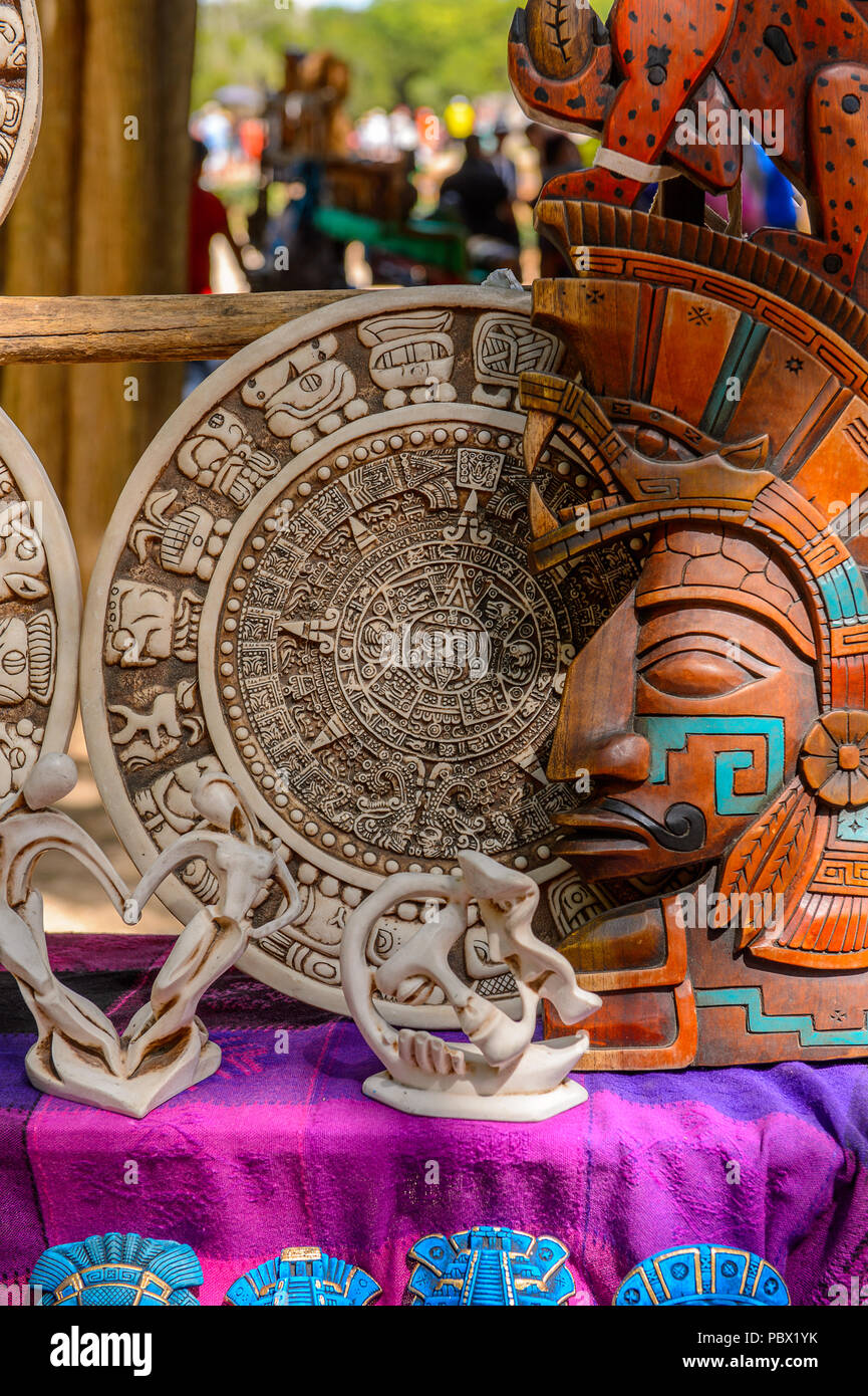 Authentic handcraft souvenirs of maya civilisation Stock Photo - Alamy