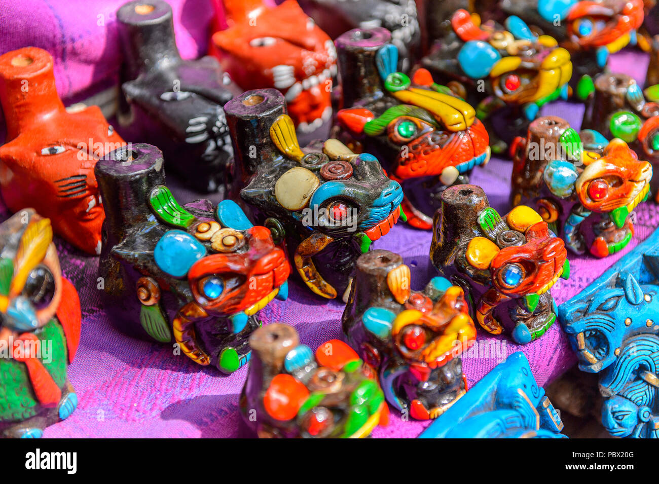 Authentic handcraft souvenirs of maya civilisation Stock Photo - Alamy
