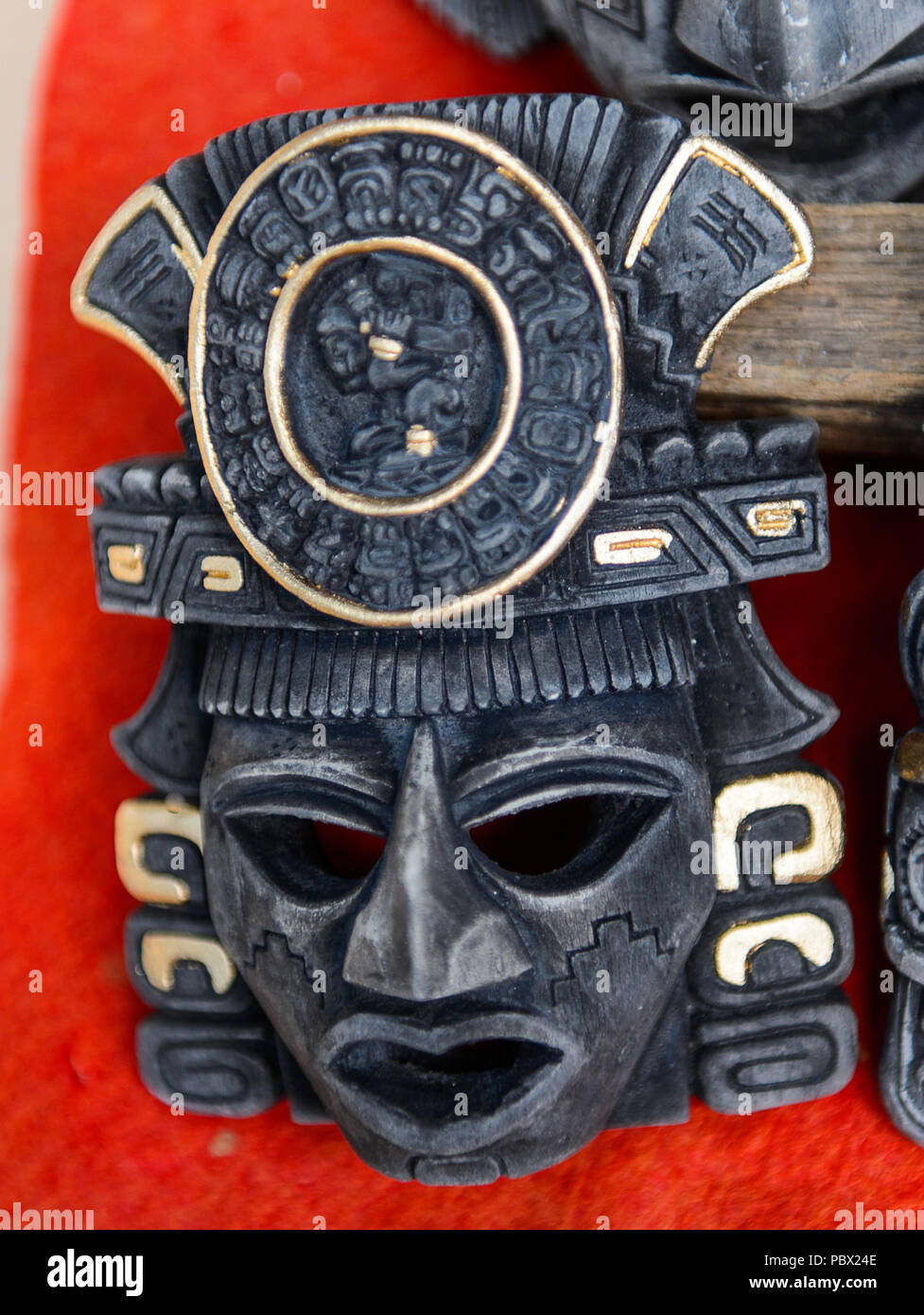 Mask, Authentic handcraft souvenirs of maya civilisation Stock Photo ...