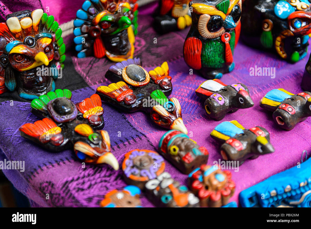 Authentic handcraft souvenirs of maya civilisation Stock Photo - Alamy