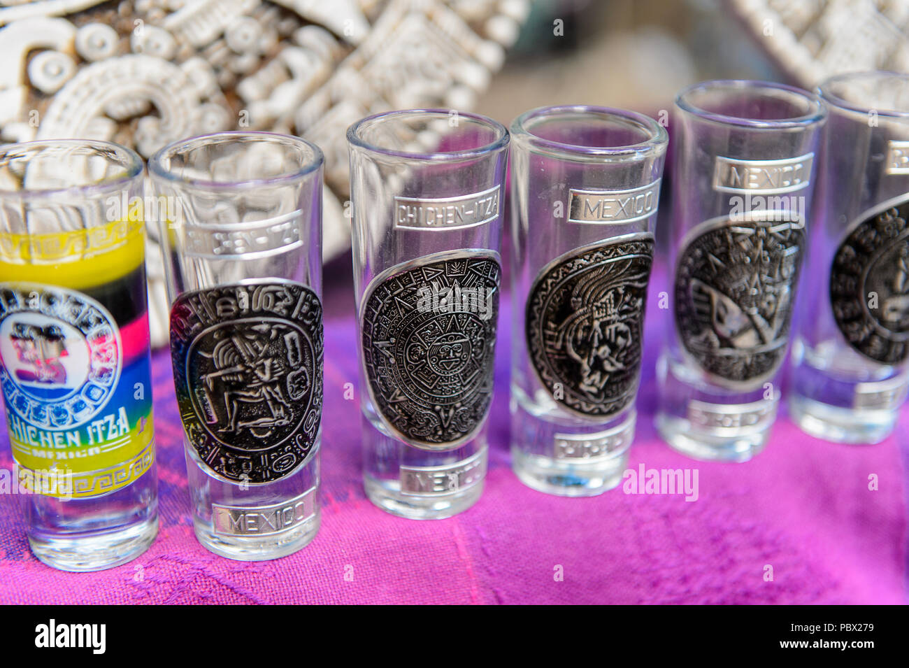 Authentic handcraft souvenirs of maya civilisation Stock Photo - Alamy