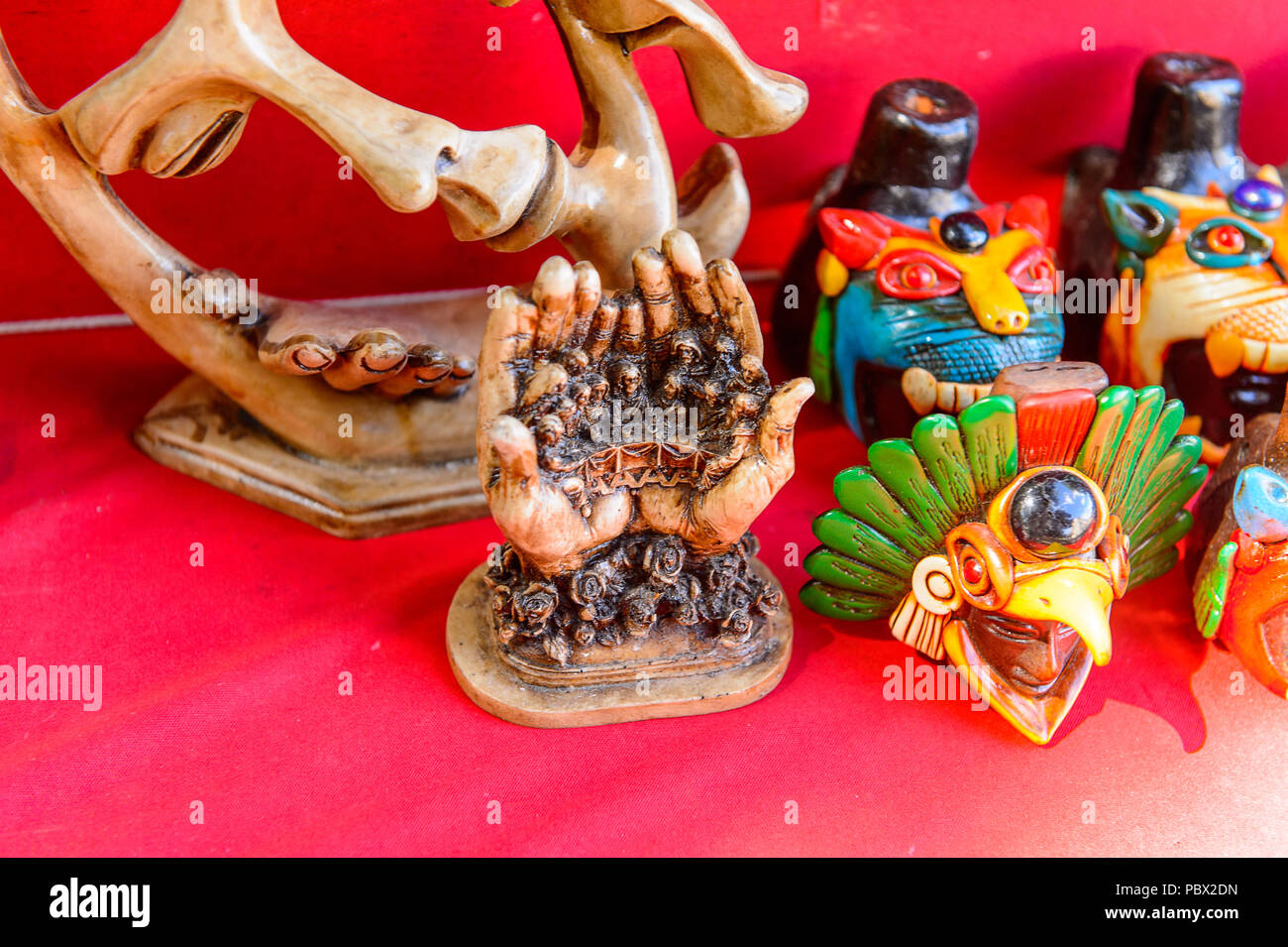 Authentic handcraft souvenirs of maya civilisation Stock Photo - Alamy