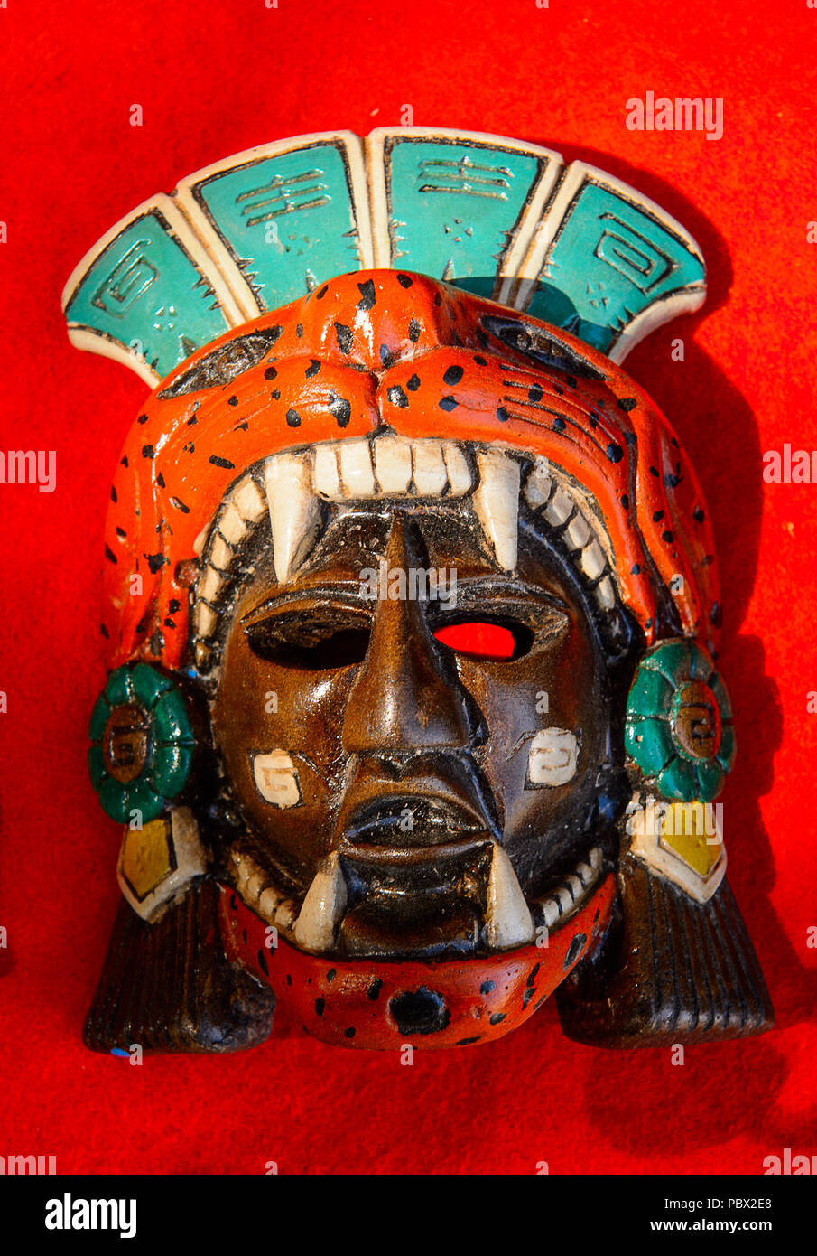 Mask, Authentic handcraft souvenirs of maya civilisation Stock Photo ...